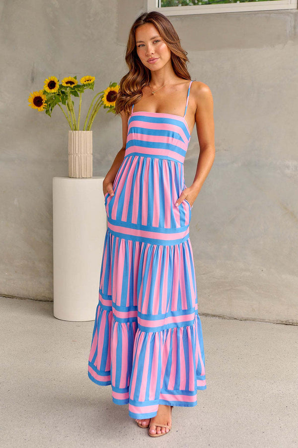 Asher Long Striped Dress – Pinkpie