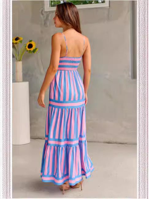 Asher Long Striped Dress – Pinkpie
