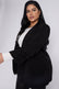 Women Bailey Plus Size Black Ruffle Sleeve Blazer | PinkPie – Pinkpie