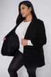 Women Bailey Plus Size Black Ruffle Sleeve Blazer | PinkPie – Pinkpie